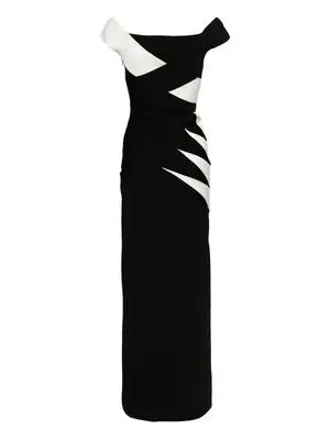Zuhair Murad Panelled Off-shoulder Gown