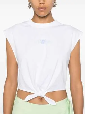 Off-White Arrows-motif Cotton Crop Top