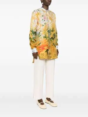 PIERRE-LOUIS MASCIA Aloe Satin Silk Shirt