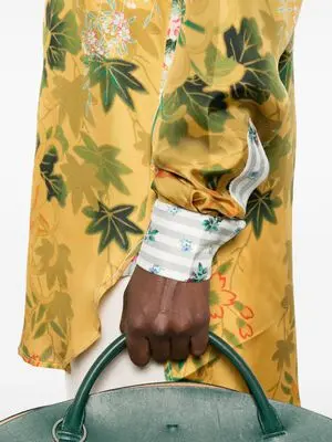 PIERRE-LOUIS MASCIA Aloe Satin Silk Shirt