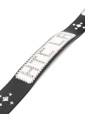 HTC LOS ANGELES Logo-studded Leather Belt