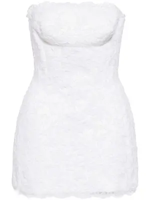 Ermanno Scervino Strapless Lace Mini Dress