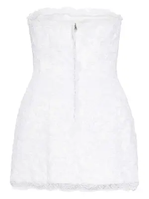 Ermanno Scervino Strapless Lace Mini Dress