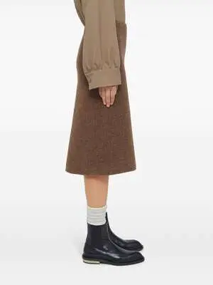 JIL SANDER A-line Midi Skirt