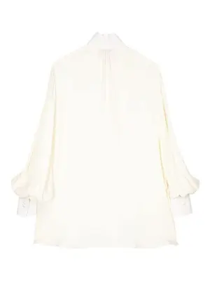 Dice Kayek Wingtip-collar Silk Shirt