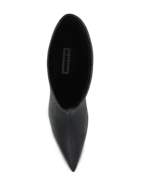 JIL SANDER Pointed-toe Leather Boots - Black