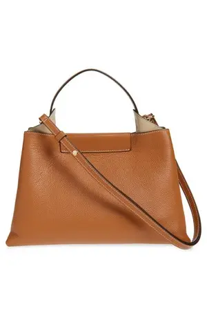 REE PROJECTS Elieze Medium Leather Handbag - Caramel