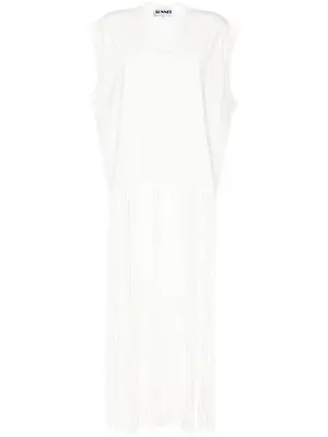 Sunnei Sleeveless Long-fringed Top