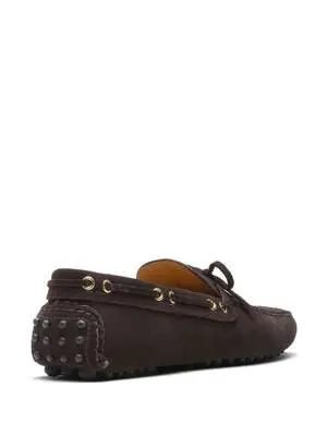 Car Shoe Suede Driving Shoes - Brown