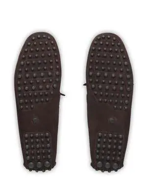 Car Shoe Suede Driving Shoes - Brown