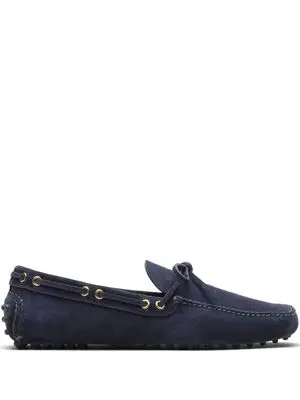 Car Shoe Suede Driving Shoes - Blue