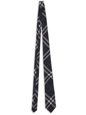 Burberry Nova Check Silk Tie - Black