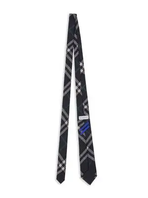 Burberry Nova Check Silk Tie - Black