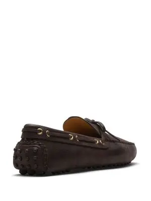 Car Shoe Leather Boat Shoes - Brown