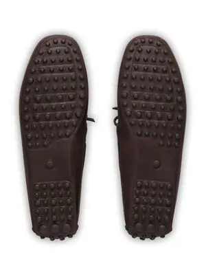 Car Shoe Leather Boat Shoes - Brown