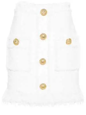 Balmain High-waist Mini Skirt - White
