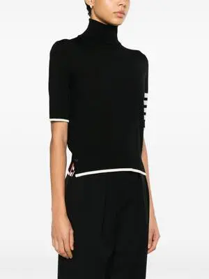 Thom Browne Fine Merino Wool 4-bar Relaxed Fit Turtleneck