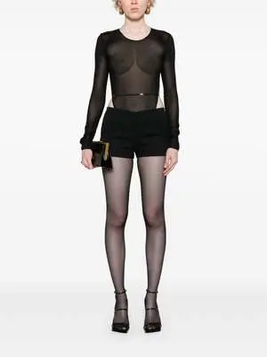 Saint Laurent Open-back Crepe Bodysuit