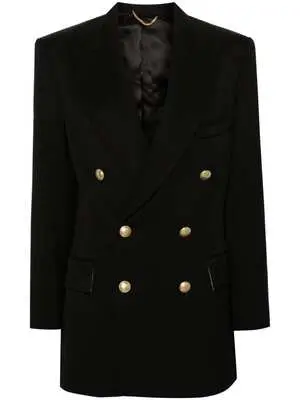 Victoria Beckham Peak-lapel Double-breasted Blazer - Black