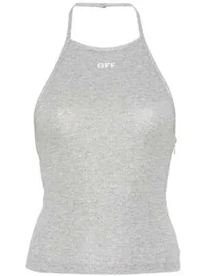 Off-White Logo-print Halterneck Top