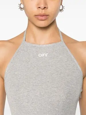 Off-White Logo-print Halterneck Top