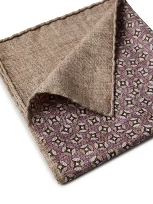 Brunello Cucinelli Geometric-pattern Pocket Square