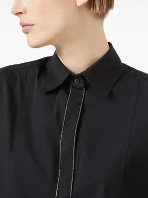 Brunello Cucinelli Transparent-panel Poplin Shirt