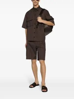 Dolce & Gabbana Straight-leg Cotton Cargo Shorts - Brown