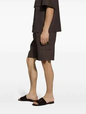 Dolce & Gabbana Straight-leg Cotton Cargo Shorts - Brown