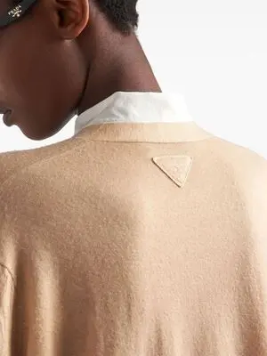 Prada Triangle-logo Cashmere Cardigan
