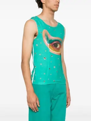Acne Studios Eye-print Organic-cotton Vest