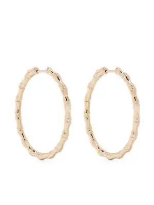 ANITA KO 18kt Yellow Bamboo Hoop Earrings - Gold