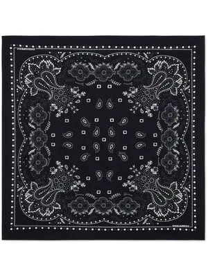 Dsquared2 Bandana-print Silk Scarf - Black