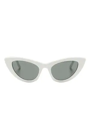 Saint Laurent Lily Cat-eye Sunglasses - White