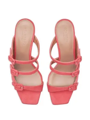 SCAROSSO Manuela 60mm Suede Sandals - Pink