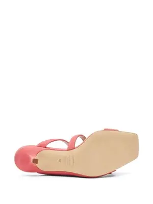 SCAROSSO Manuela 60mm Suede Sandals - Pink