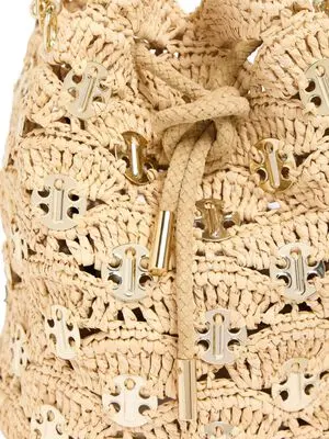 Rabanne 1969 Raphia Wave Paco Bucket Bag - Neutrals
