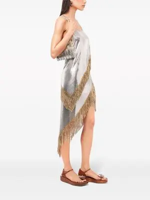 Rabanne Fringed Chainmail Tank Top