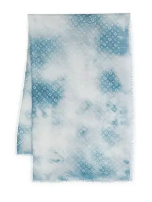 Destin Briana Frayed Scarf - Blue