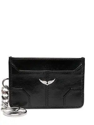 Zadig&Voltaire Sunny Pass Leather Card Holder - Black