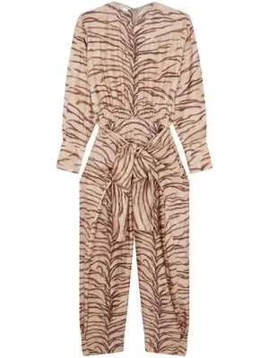 Stella McCartney Tiger-print Jumpsuit - Neutrals