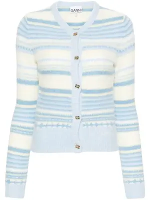 Ganni Striped Cardigans For Women