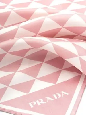 Prada Geometric-print Silk Scarf