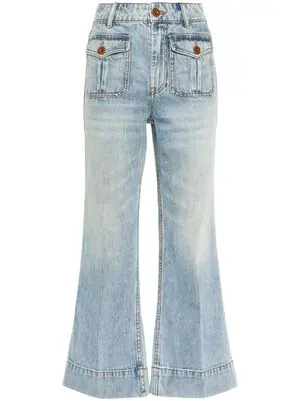 Zimmermann Flared Cropped Jeans