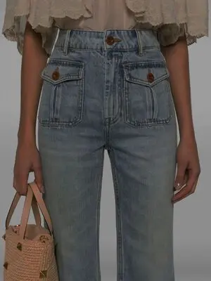 Zimmermann Flared Cropped Jeans