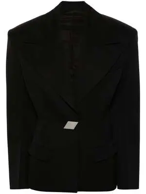Attico Single-breasted Blazer - Black