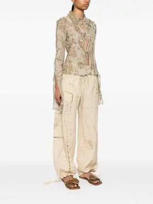 Acne Studios Floral Print Semi-sheer Shirt