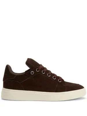 GIUSEPPE ZANOTTI Lace-up Low-top Sneakers - Brown