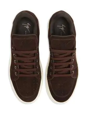 GIUSEPPE ZANOTTI Lace-up Low-top Sneakers - Brown