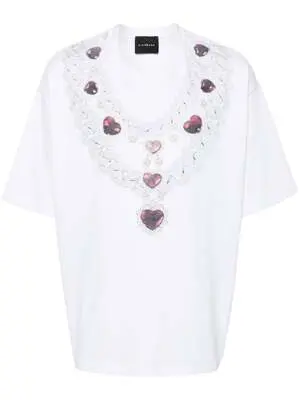 John Richmond Necklace-print Cotton T-shirt